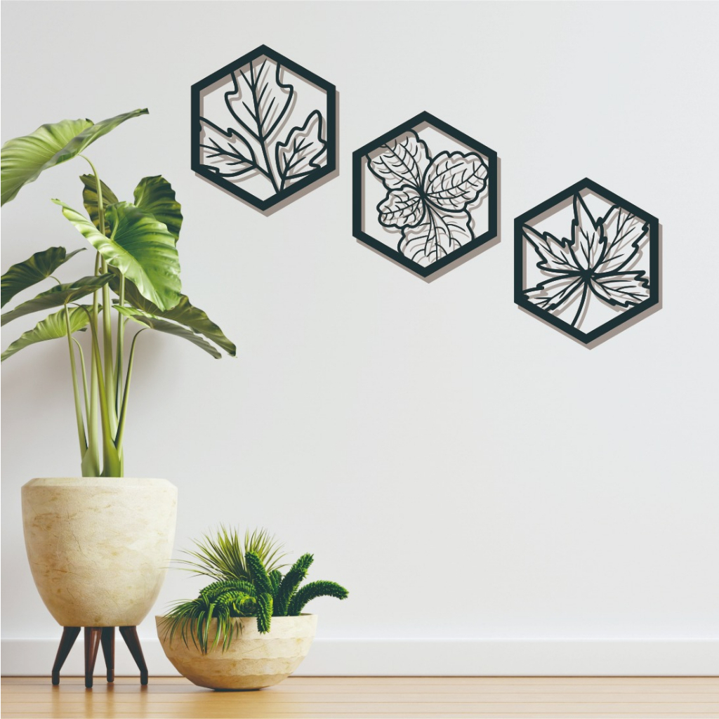 Jual ( 1 SET ISI 3 ) Hiasan Dinding kayu Pajangan Ruang Tamu Aesthetic ...