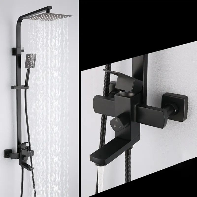 Jual Shower Set Coulomn Hitam shower Tiang Black Stainless SUS 304 ...