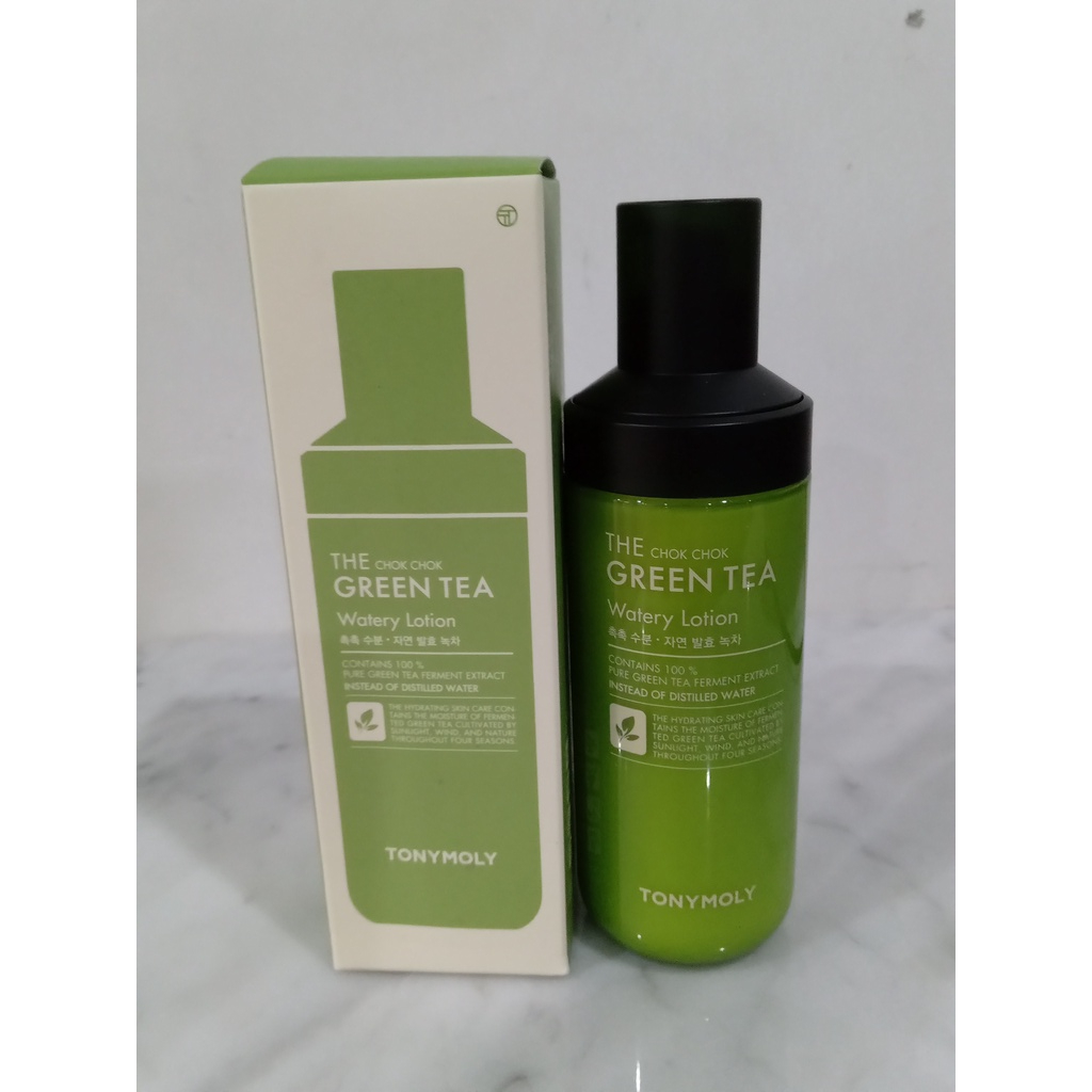 Jual Tonymoly The Chok Chok Green Tea Watery Lotion 160ml | Shopee Indonesia
