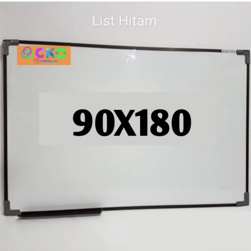 Jual Papan Tulis Whiteboard/Whiteboard gantung ukuran 90x180 CM ...