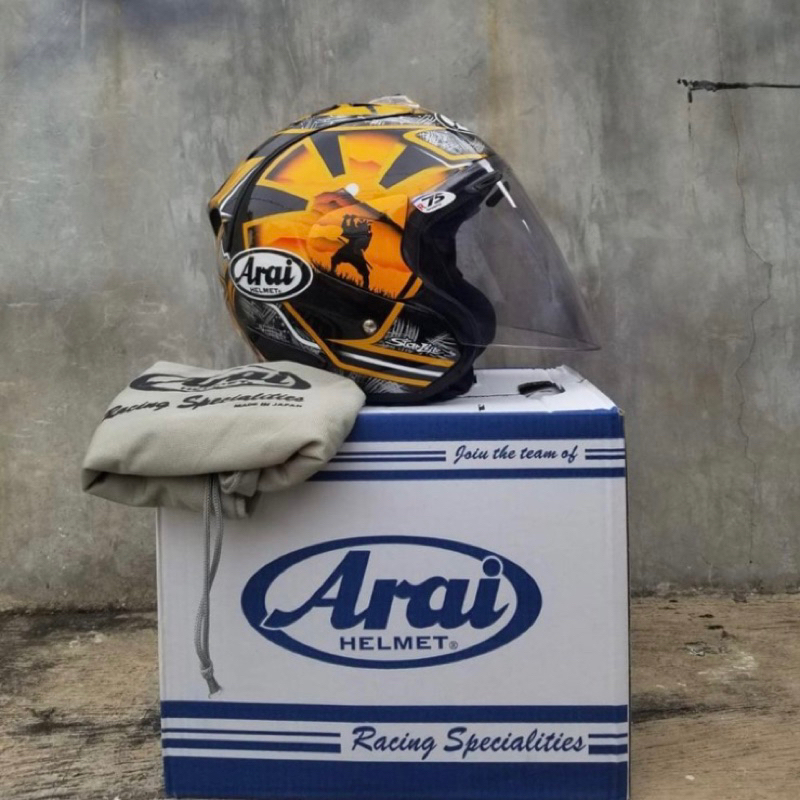 Jual Helm Copy Arai Half Face Samurai RAM 4 | Shopee Indonesia