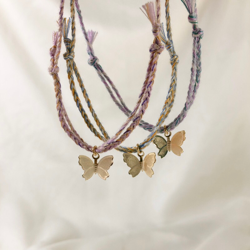 Jual [Fairy bracelet] • gelang kepang kupu-kupu boho • gelang bohemian ...