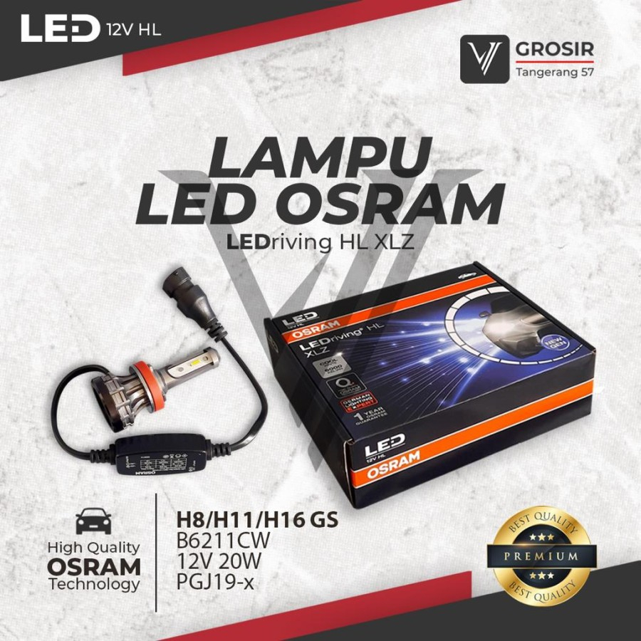 Jual LAMPU LED OSRAM H8 H11 H16 XLZ NEW GEN LAMPU UTAMA MOBIL 6000K ...