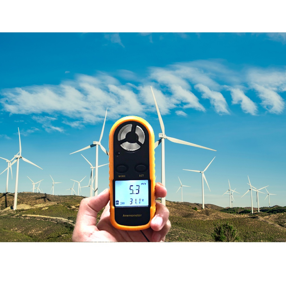 Jual Digital Anemometer Alat Ukur Kecepatan Angin Digital Wind Speed ...