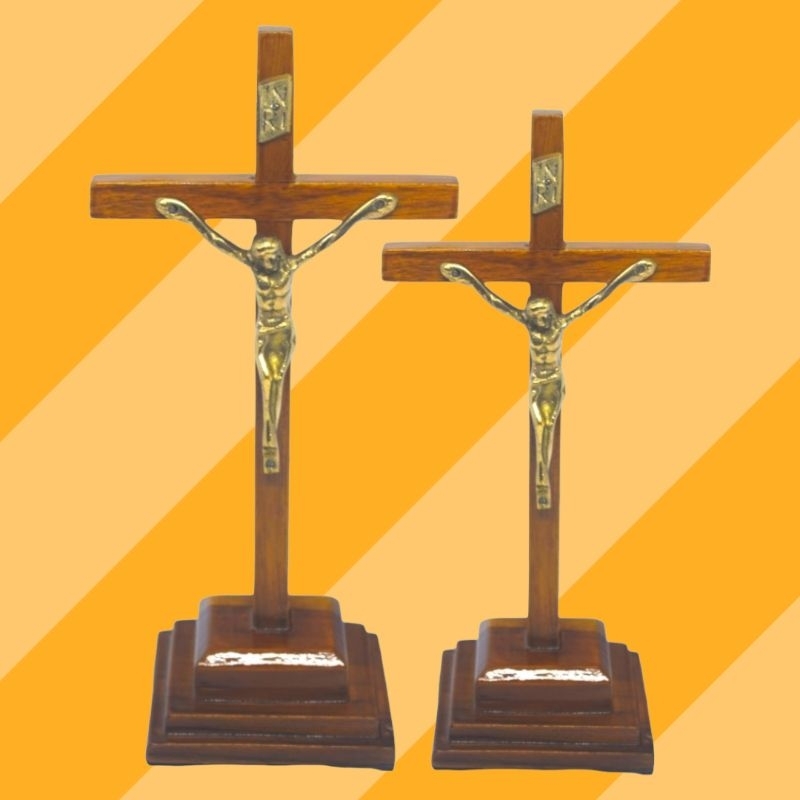 Jual Salib Duduk Corpus Kuningan/Ukuran 20 Cm-25Cm/Salib Kuningan ...