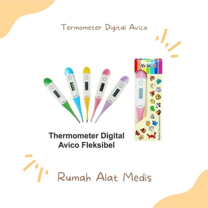 Jual Termometer Avico Digital Lentur / Kaku Termometer Ketiak Flexible ...
