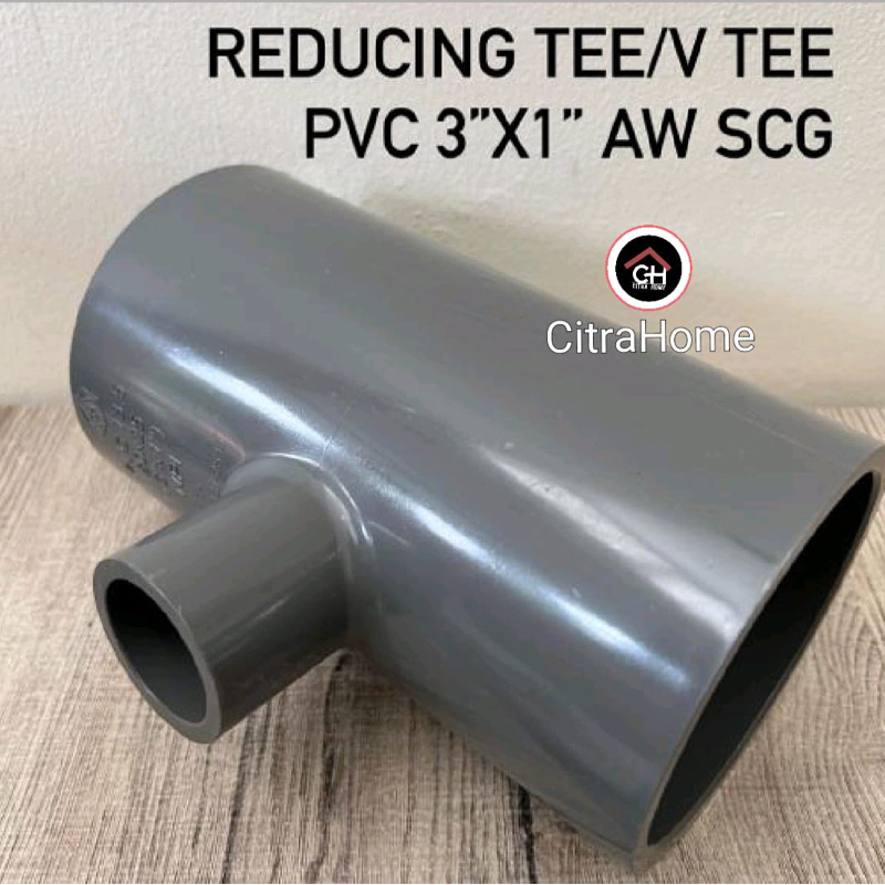 Jual Reducing Tee/Verlop Tee PVC 3”x1” AW SCG | Shopee Indonesia