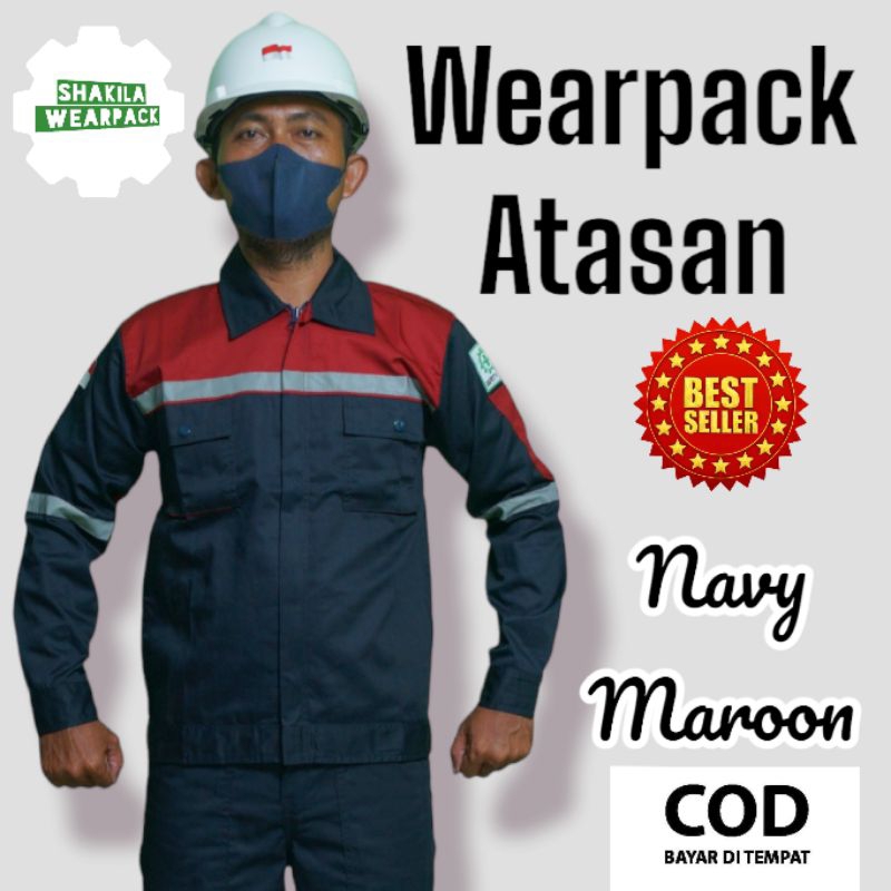 Jual Baju kerja proyek/kemeja kerja proyek resleting lengan panjang ...