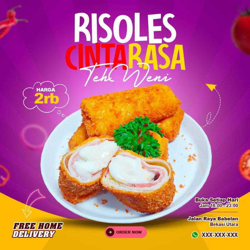 Jual Spanduk Banner Jual Risoles CUSTOM DESAIN | Shopee Indonesia