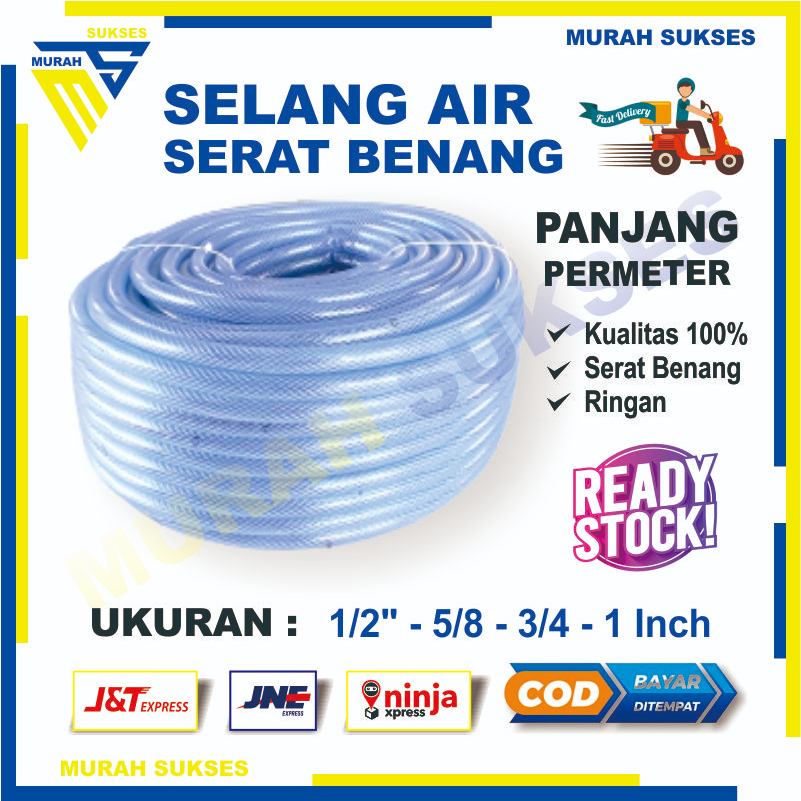 Jual SELANG AIR PERMETER SERAT BENANG / SELANG AIR 1/2 5/8 3/4 1 INCH / SELANG TAMAN PERKEBUNAN ...