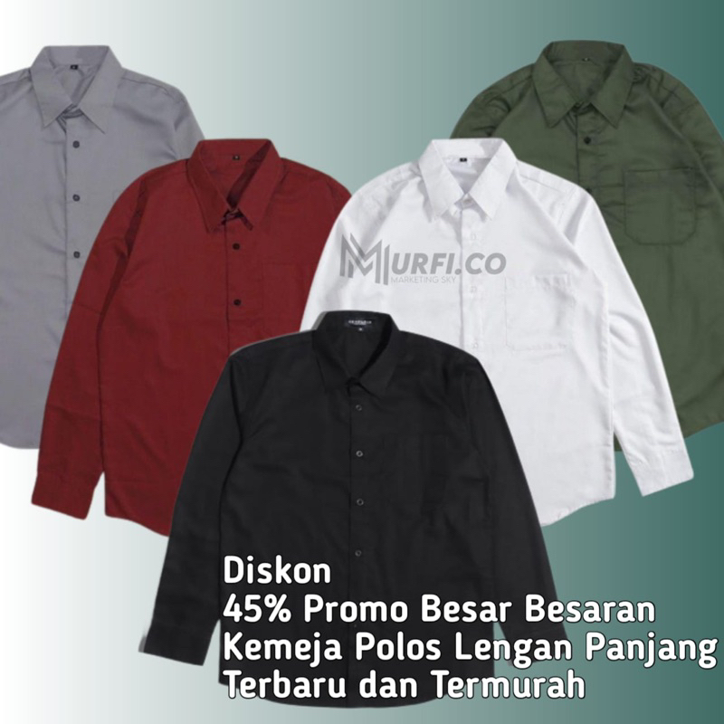 Jual Kemaja Polos Kemeja Formal Kemeja Polos Lengan Panjang | Shopee ...