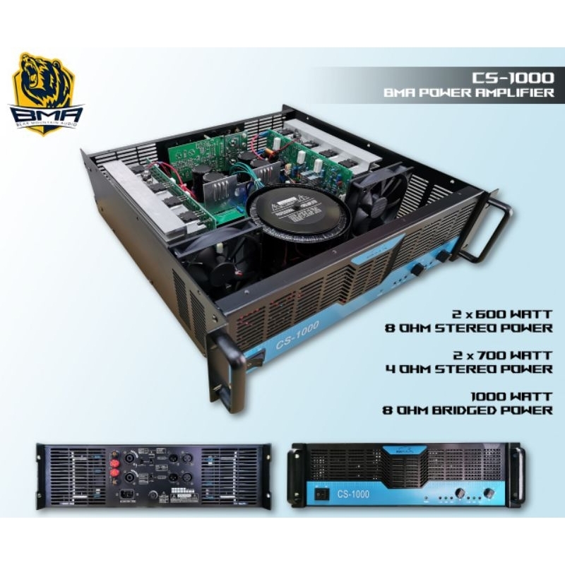 Jual POWER AMPLIFIER BMA CS 1000 POWER BMA CS 1000 600 WATT 8 OHM ...