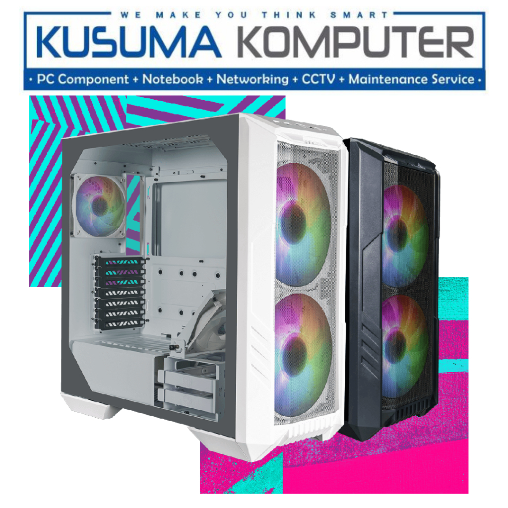 Jual Casing Cooler Master HAF 500 White + 3 Fan ARGB Casing PC Gaming ...