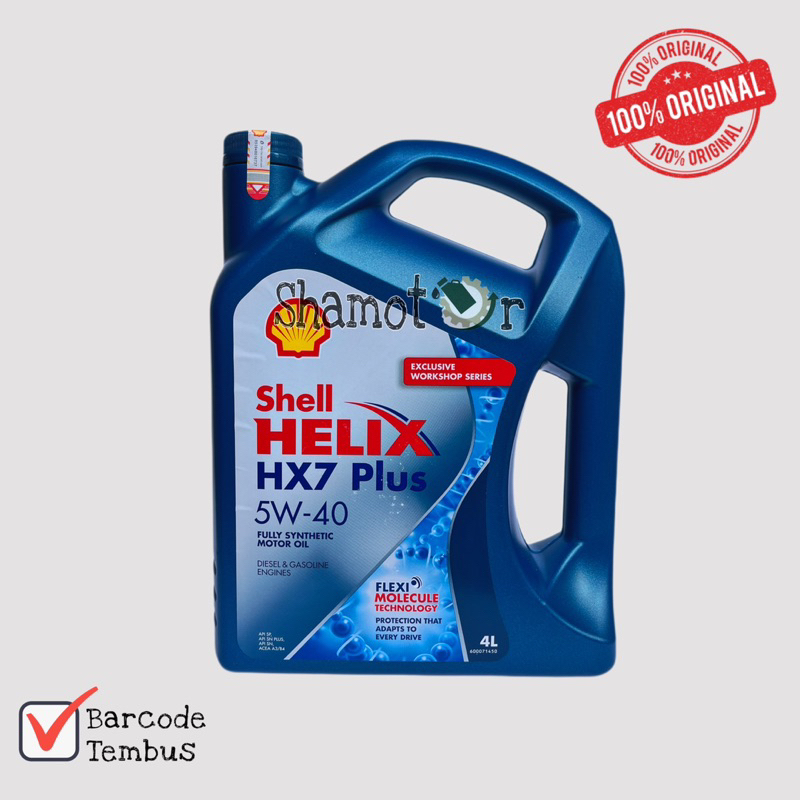 Jual Oli Shell Helix HX7 5W-40 Full Synthetic 4 Liter Original | Shopee ...