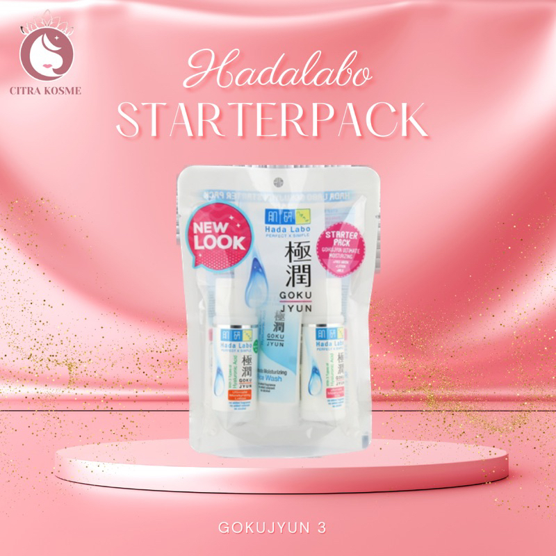 Jual Hada Labo Gokujyun Starter Pack 20 gr-3IN1 | Shopee Indonesia