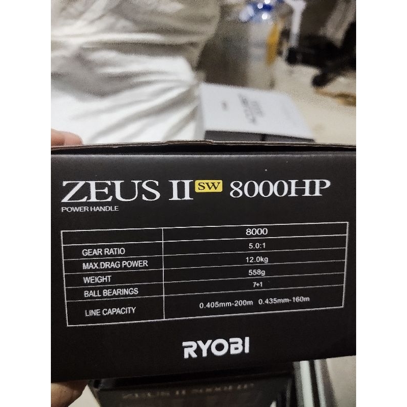 Jual reel pancing ryobi zeus II blue 5000 6000 6500 8000 sw power ...