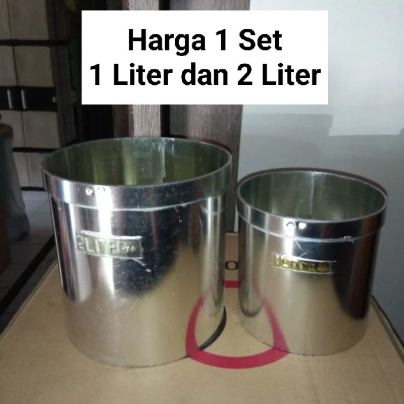 Jual literan beras takaran beras Satu Set (1 liter dan 2 Liter ...