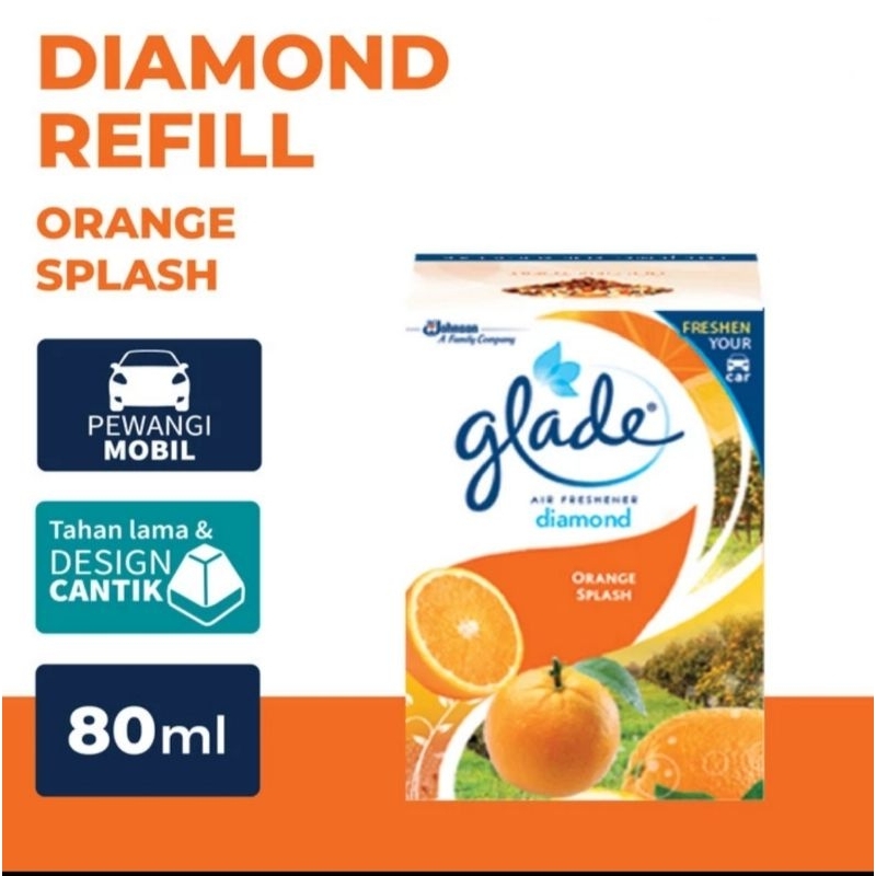 Jual GLADE Diamond Orange splash refill 80ML | Shopee Indonesia