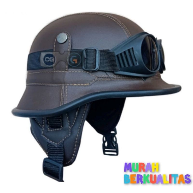 Jual helm Nazi / helm motor / helm retro/ helm Vespa | Shopee Indonesia