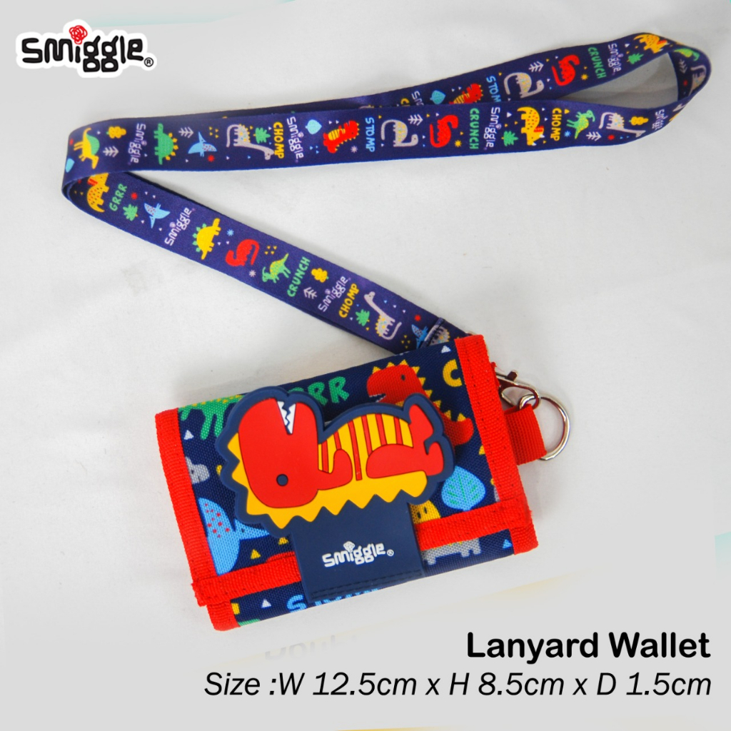Jual (G09»] SMIGGLE wallet dompet anak lanyard/dompet lipat 3 anak tali ...