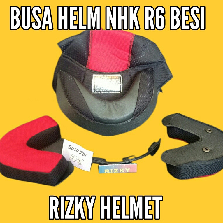 Jual Busa helm NHK R6 kancing besi, busa helm NHK R 6 KANCING BESI ...