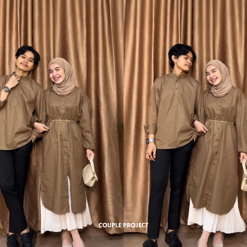 Jual Couple Project - Calla Couple Set Baju Pasangan Kemeja dan Tunik ...