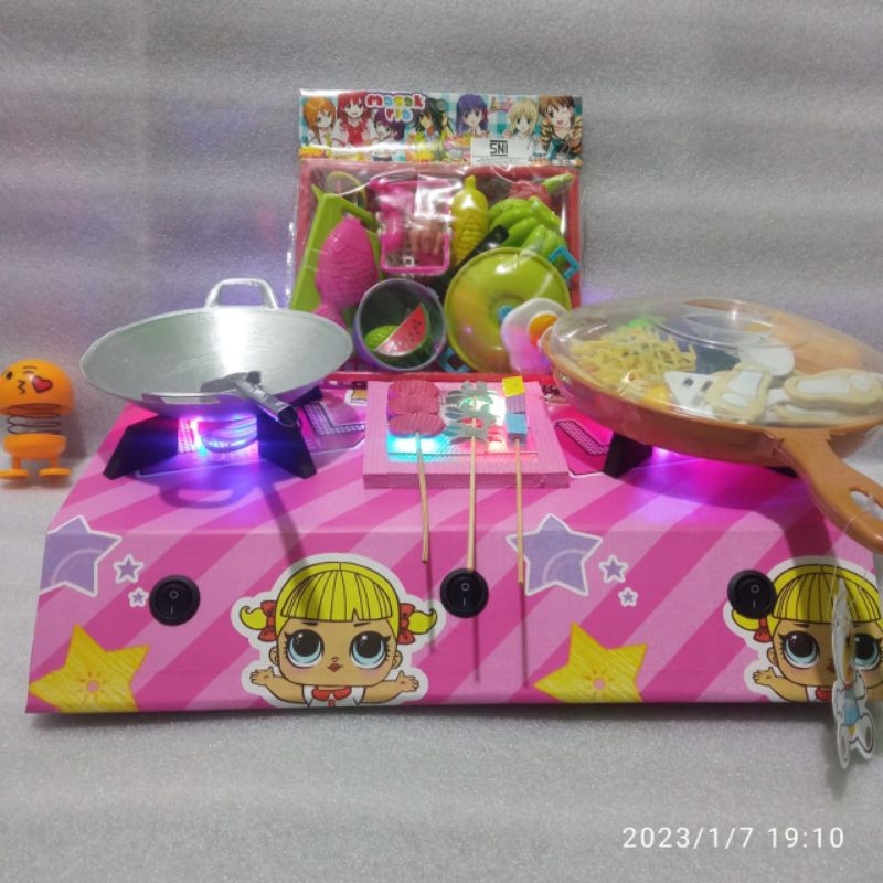Jual MAINAN ANAK MINI SET MASAK MASAKAN KOMPOR TUNGKU 3+ BAKARAN ...