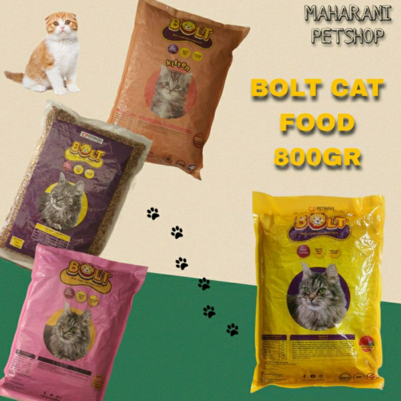 Jual BOLT DRY CAT FOOD-Makanan Pakan Kucing Kering Dry Cat Food 800g ...