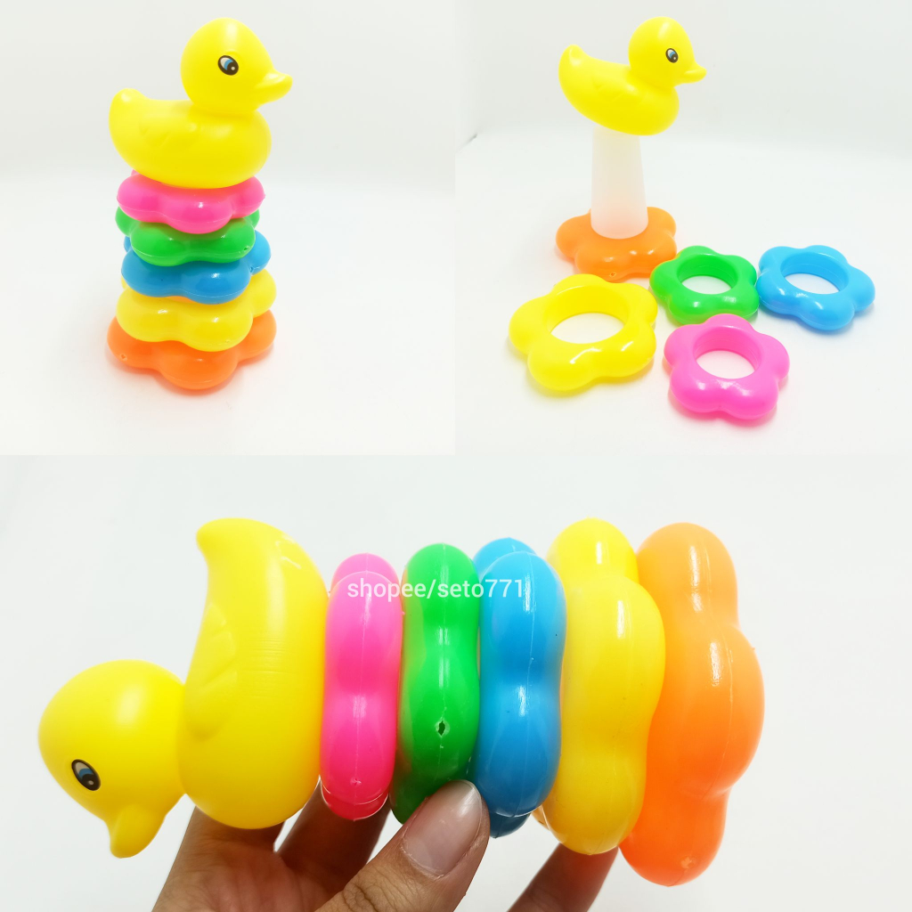 Jual Kecil Mainan Anak Bebek Susun Piramida Bintang Empuk Minni Kecil ...