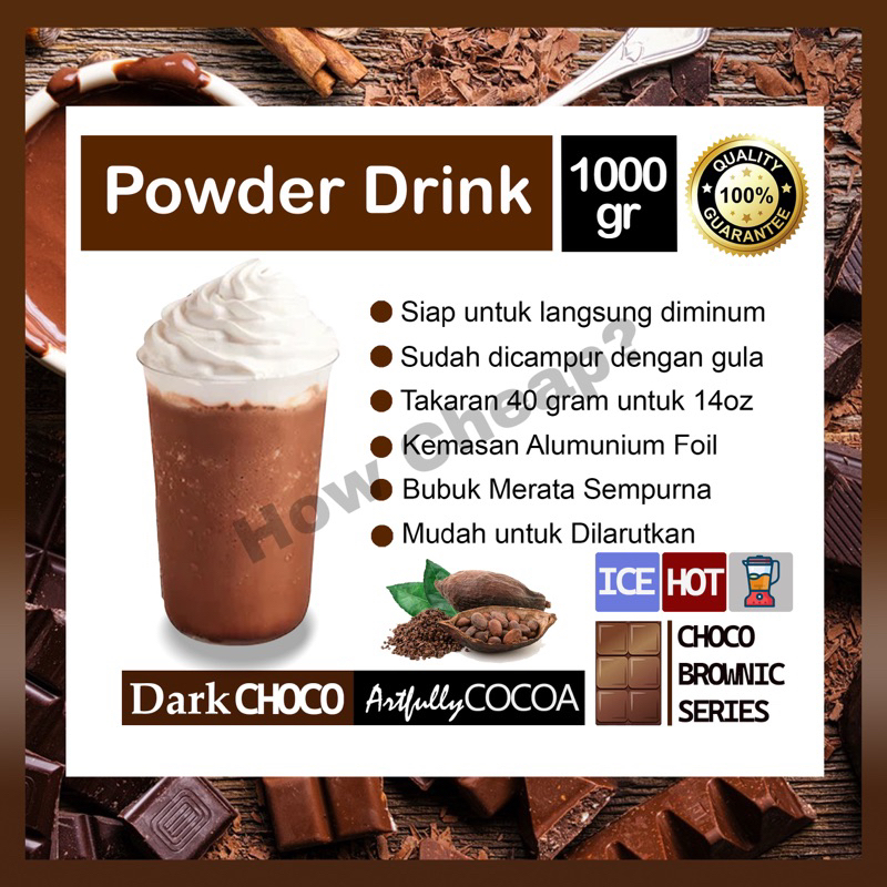 Jual Dark Choco Powder Drink 1kg [Ready to Drink] #015 | Shopee Indonesia
