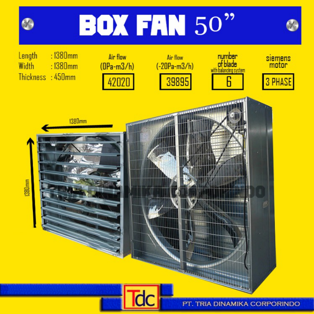 Jual Box Fan 50'' Centrifugal - Push Pull/Blower Kipas/Exhaust Fan ...