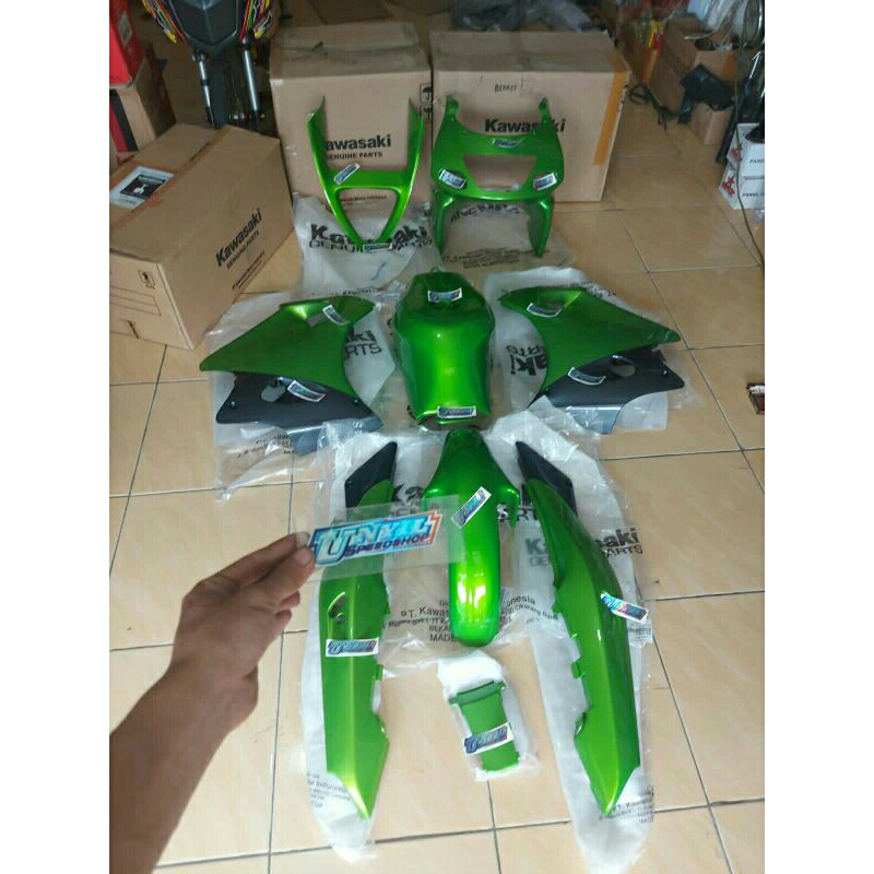 Jual BODY FULLSET NINJA RR OLD CBU CKD ZX HIJAU METALIC GRENN LINE ...