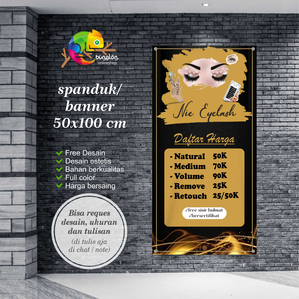 Jual Spanduk, Banner Eyelash Murah Custom | Shopee Indonesia