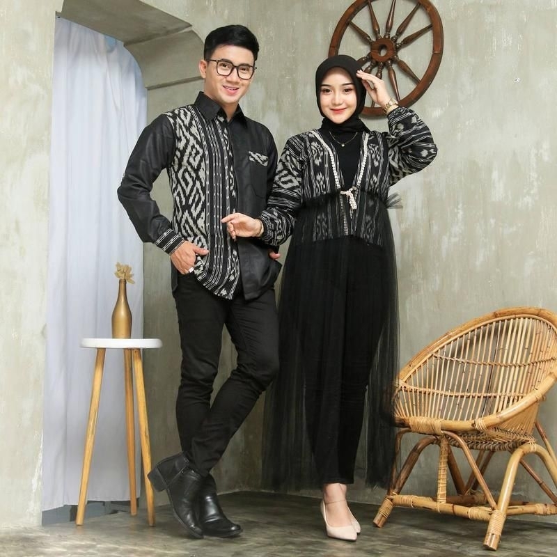 Jual baju tenun || baju couple set dress || couple tenun kekinian ...