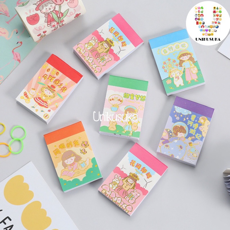 Jual [UNIKUSUKA] Buku Stiker Mini Lucu , Buku Stiker kecil, Sticker ...