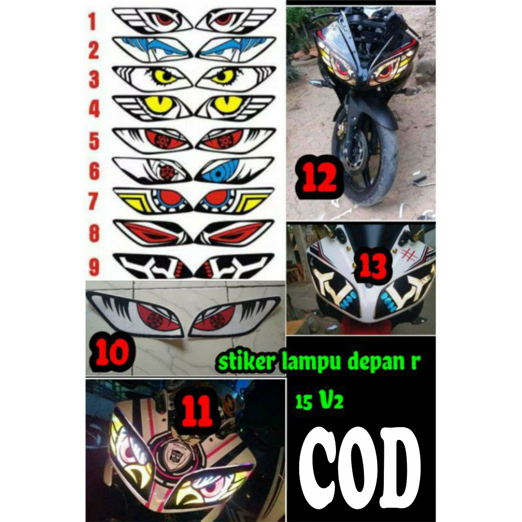 Jual Stiker sticker lampu R15 v2 | Shopee Indonesia