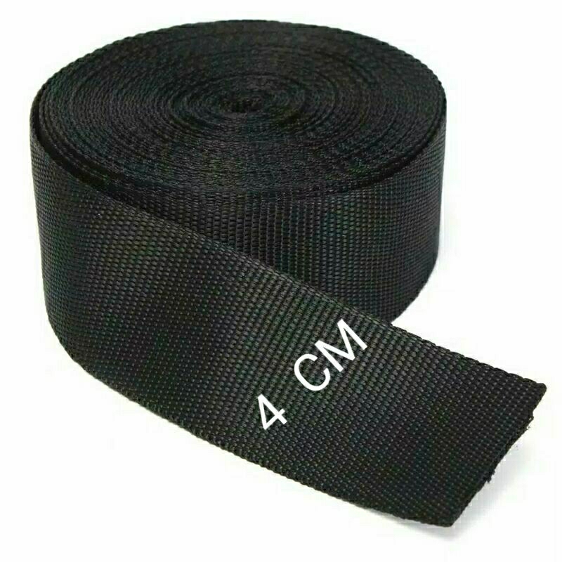 Jual bisban tali webbing PP lebar 4 cm 1 roll panjang 27 meter / bisban ...