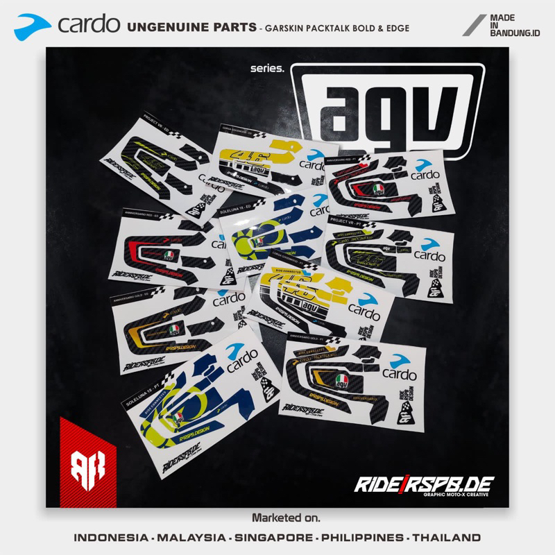Jual STICKER DECAL SKIN COVER GARSKIN INTERCOM PACKTALK BOLD CARDO AGV ...