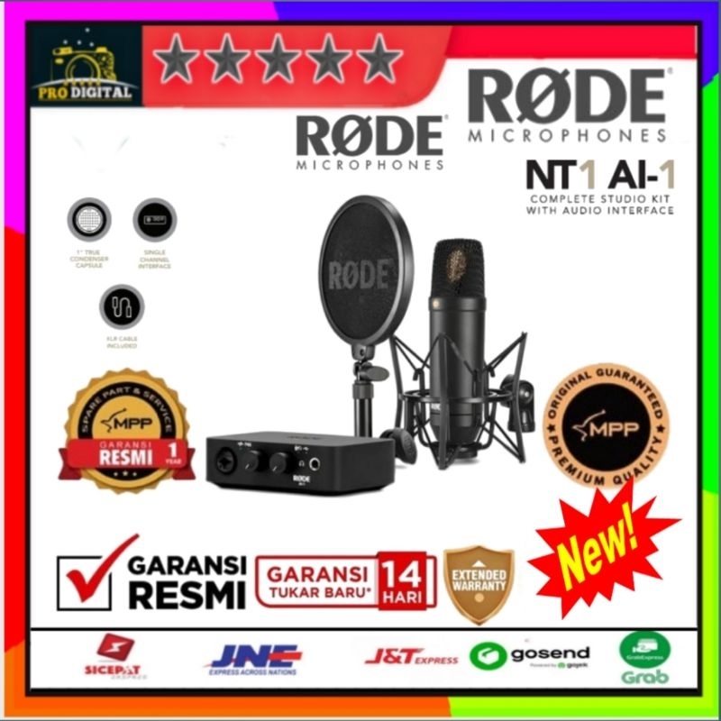 Jual Rode NT1 Kit with AI 1 Audio Interface Rode NT1 Microphone ...
