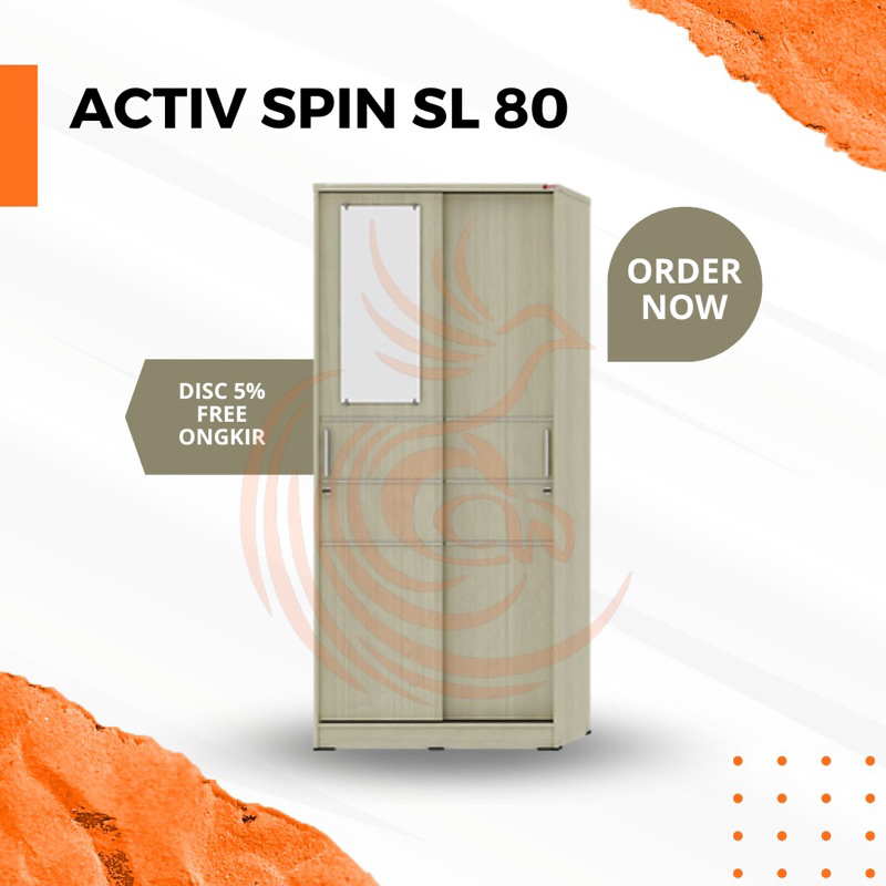 Jual Lemari Activ Sleding Spin SL 80 (Free Ongkir + Disc 5%) | Shopee ...