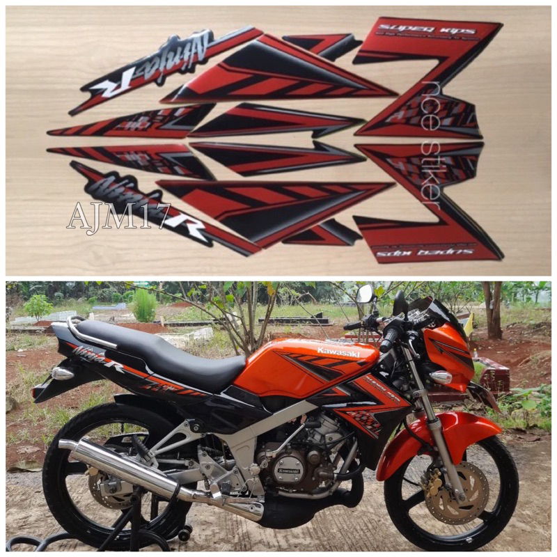 Jual STIKER STRIPING NINJA R 2014 ORANGE | Shopee Indonesia