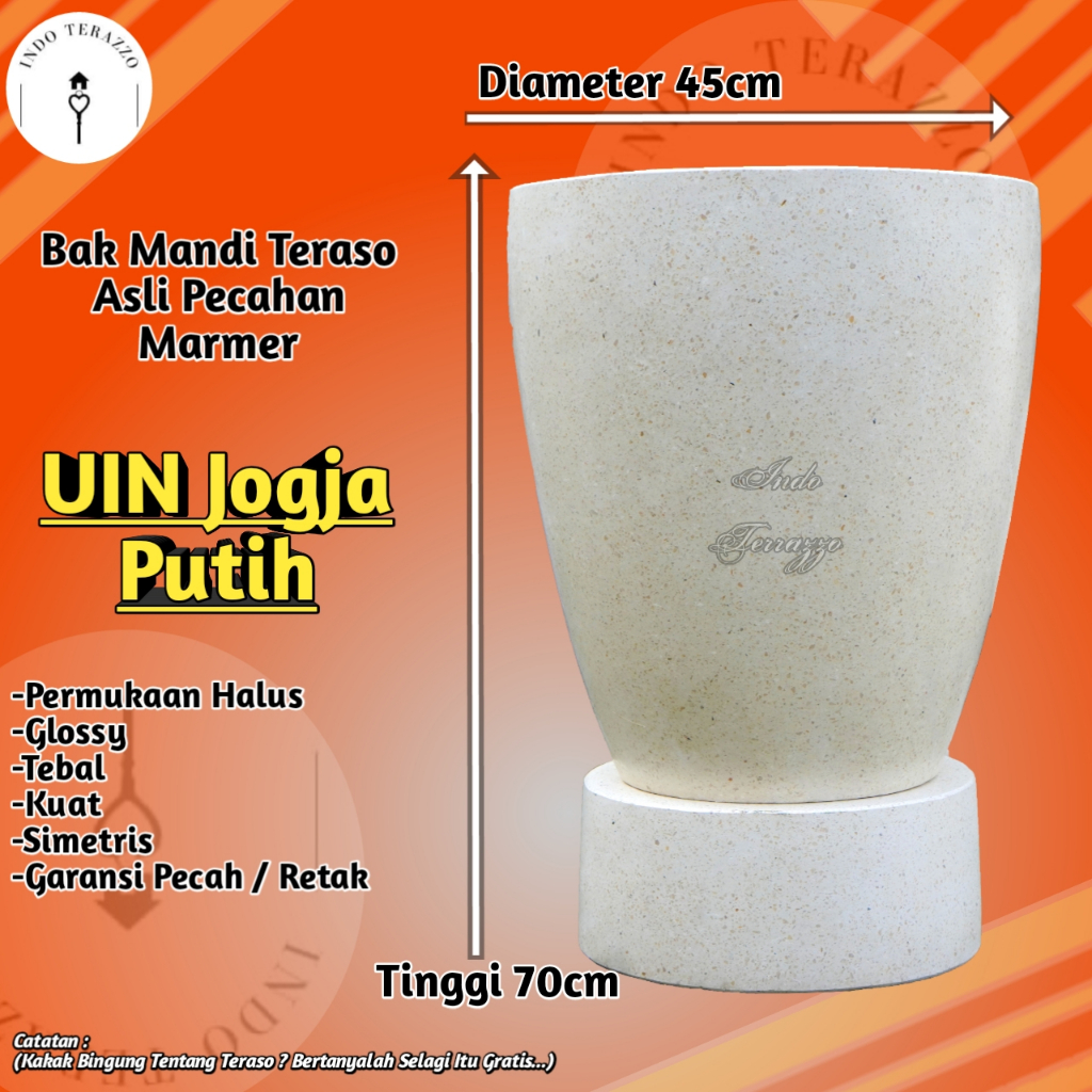 Jual INDO TERRAZZO BAK MANDI MINIMALIS GENTONG TERASO MARMER TIPE JOGJA ...