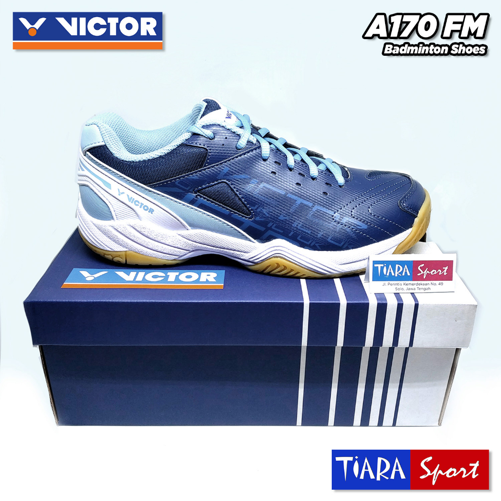 Jual Sepatu VICTOR A170 FM - Blue Navy - Wide U 3.0 Badminton Shoes A ...
