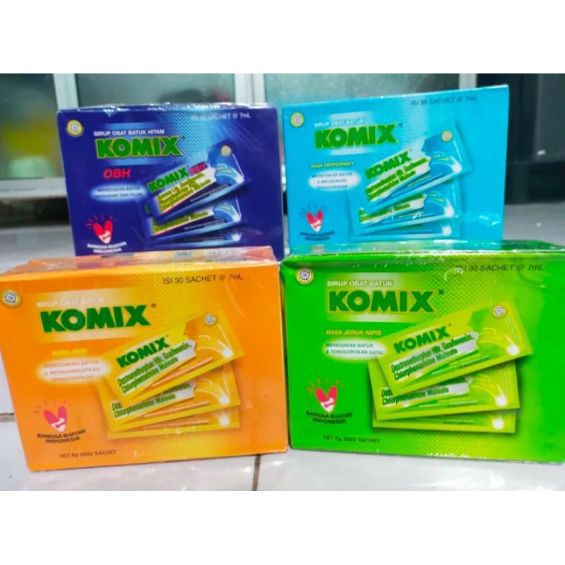 Jual Komix sirup obat batuk( 1 bok isi 30 saset ) | Shopee Indonesia