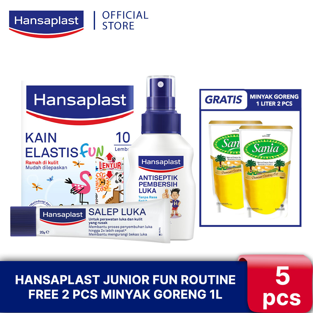 Jual Hansaplast Junior Fun Routine FREE 2 pcs Minyak Goreng 1L ...