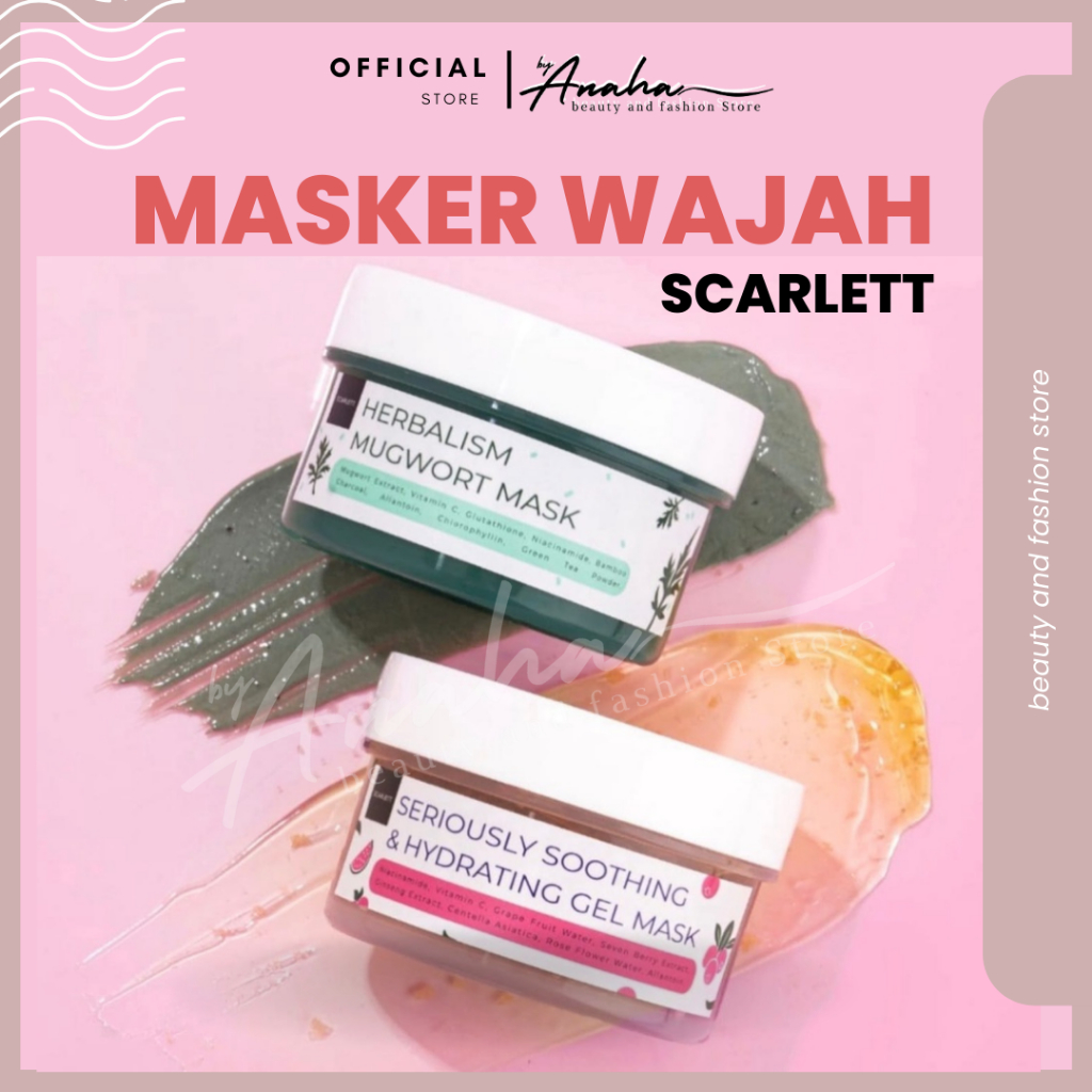 Jual SCARLETT WHITENING MASKER / CLAY MASK - HERBALISM MUGWORT MASK ...