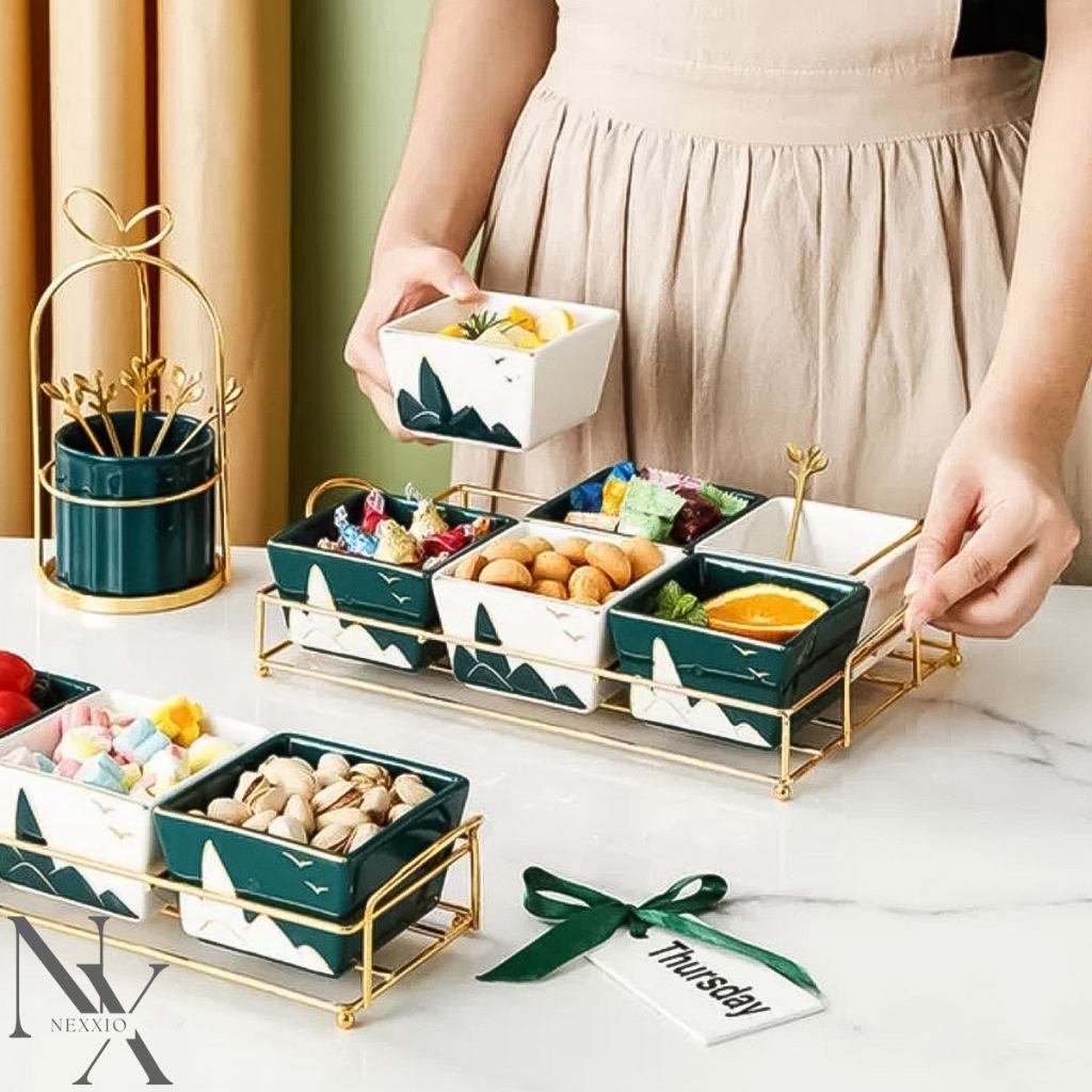 Jual Nexxio Tempat Camilan Keramik | Sun Snack Tray | Tempat Dessert ...