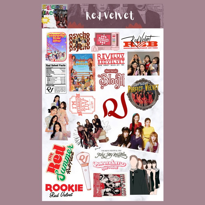Jual Red Velvet Sticker Sheet || K POP | Shopee Indonesia