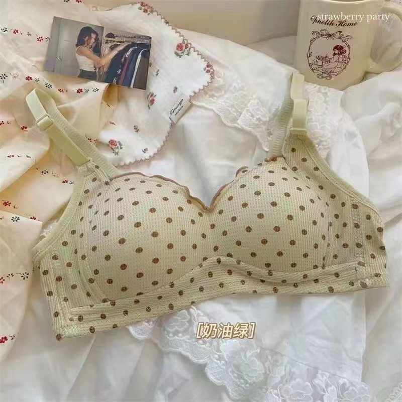 Jual HOHO_HWANG (B-344) BRA REMAJA MODEL POLKADOT KOREA STYLE BRA TANPA ...