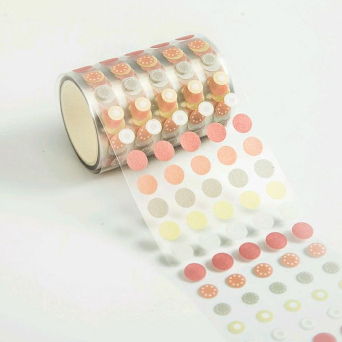 Jual STIKER ROLL AESTHETIC / DOT WASHI STICKER / STIKER / STIKER DOT ...